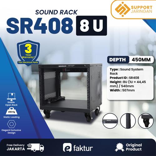 Jual Rack Audio 8U Depth 450mm Rack Audio Sound System Mixer SR408 ...