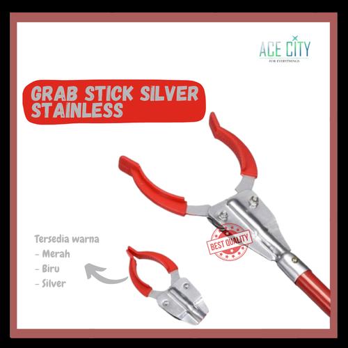 Jual Grab stick Silver Stainless / Plastik/ Tongkat Alat Penjepit ...