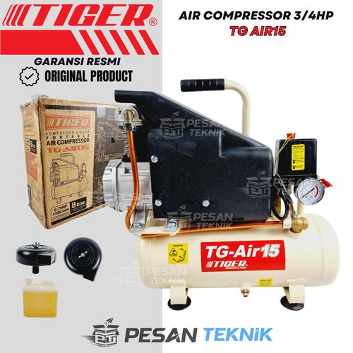 Jual Mesin Kompresor Angin 3/4Hp Air Compressor TIGER TG AIR 15 - Kota ...