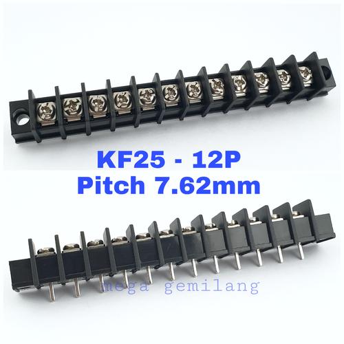 Jual Terminal baut 12 pin | terminal blok KF 25 12 pin jarak kaki 7.62 ...