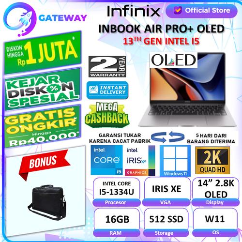 Promo INFINIX Inbook Air Pro+ OLED i5-1334U 16GB 512GB SSD 14" 2.8K ...
