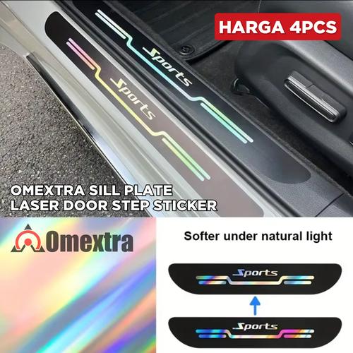 Jual 4pcs Foot Step Carbon Leather Omextra Car Door Step Sill Plate ...