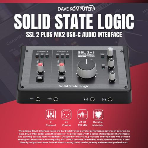 Promo Solid State Logic SSL 2 Plus MK2 USB-C Audio Interface - Jakarta ...