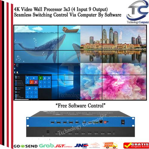 Jual 4K HDMI Video Wall Processor Controller 3x3 Untuk 9 TV With ...