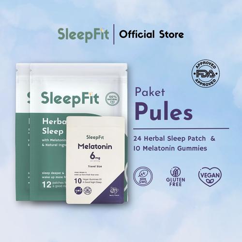 Promo Paket Pules - 24 Melatonin Sleep Patch + 10 Melatonin Gummies ...