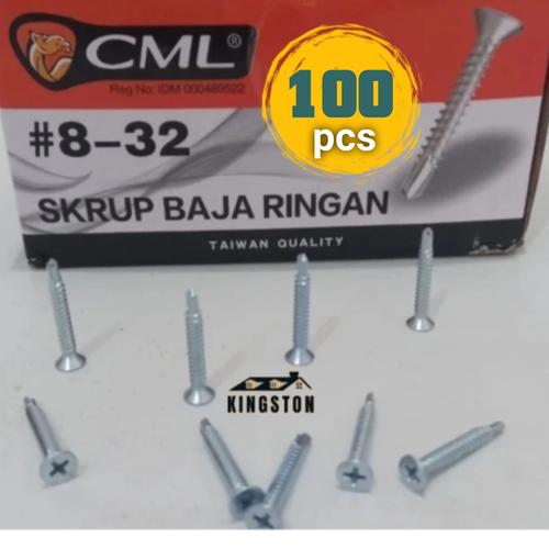 Jual SKRUP LISPLANK 3,2CM CML 100 pcs - Skrup Baja Ringan - Sekrup ...