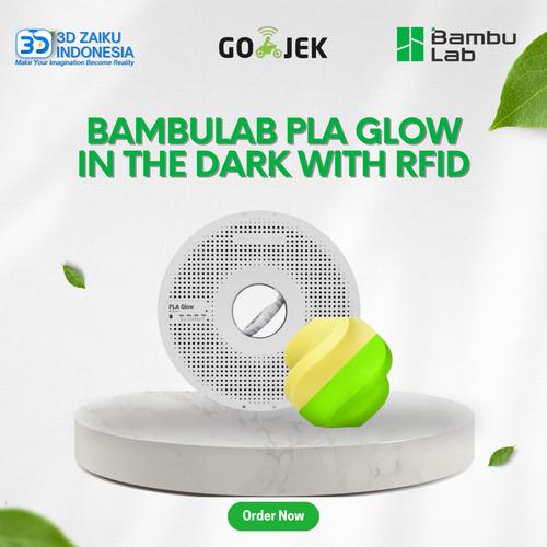 Jual Bambulab PLA Glow in the Dark 3D Printer Filament 1 KG Unique Glow ...
