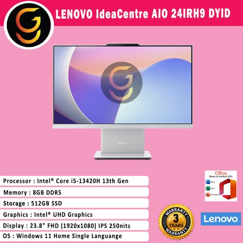 Jual Lenovo IdeaCentre AIO 24IRH9 DYID THOUCH i5-13420H 8GB 512GB SSD ...