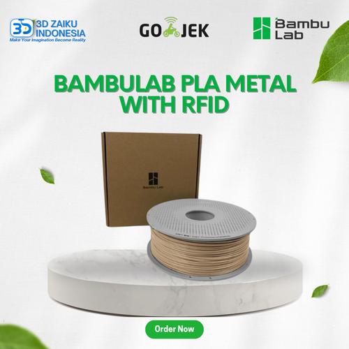 Jual Bambulab PLA Metal 3D Printer Filament 1 KG Metal Finish High ...