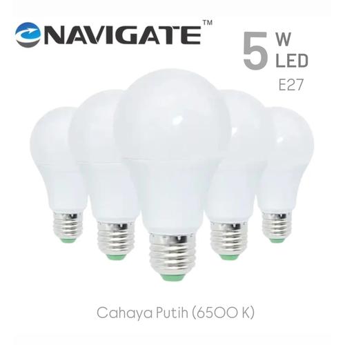Jual Navigate Lampu LED Bulb 5 watt ( 6500 K ) E27/ Bohlam 5W - PUTIH ...