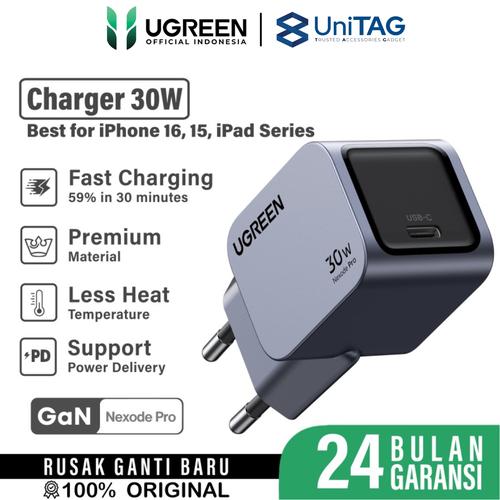 Promo Kepala Charger for iPhone Samsung iPad Macbook Laptop UGREEN ...