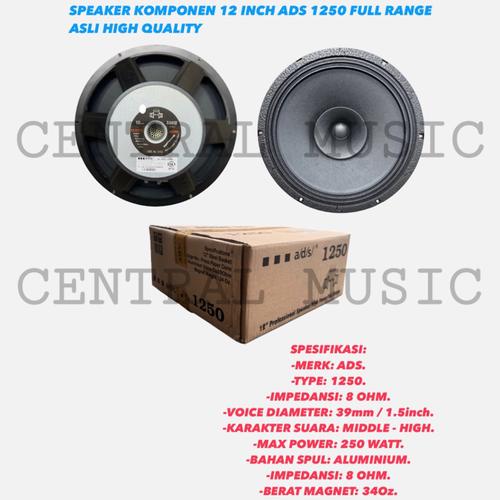 Jual SPEAKER KOMPONEN 12 INCH ADS 1250 FULL RANGE ASLI HIGH QUALITY - Kota Medan - Centralmusic ...