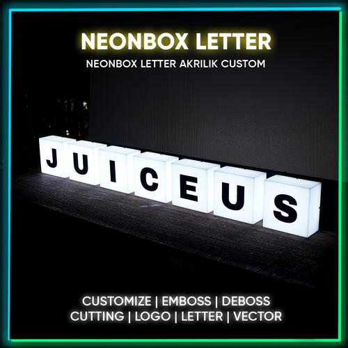 Jual Neon Box Huruf Per Kotak Ukuran 15x15x7 cm Pasang Dinding - A ...