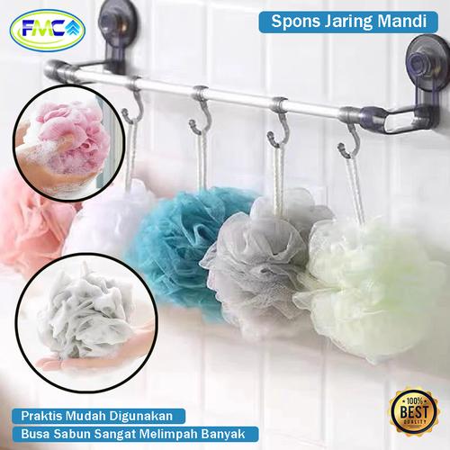 Jual Shower Puff Spons Jaring Mandi Spon Sponge Jaring Bath Pembersih ...