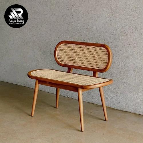 Jual Bench rotan Benc bangku kayu jati mix rotan alami, bangku kayu ...