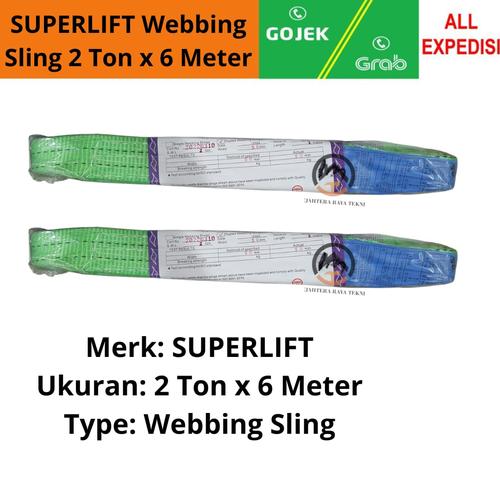 Jual SUPERLIFT Webbing Sling 2 Ton x 6 Meter - Jakarta Utara ...