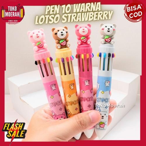 Jual PULPEN LOTSO 10 WARNA LUCU UNIK PEN CETEK 10 WARNA LOTSO TINTA GEL ...
