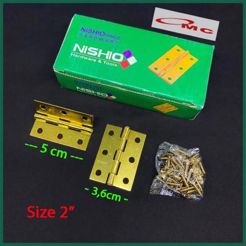 Jual Engsel Tipis Kuning Gold Plate 2" 3" Inch Nishio Sudah Termasuk ...