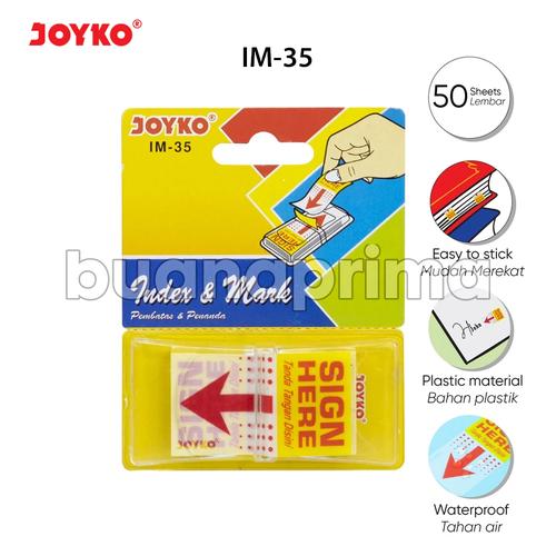 Jual Sticky Notes Joyko IM-35 Sign Here Index And Mark Plastik Penanda ...