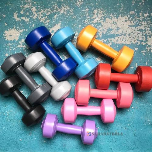 Jual Barbel Dumbell 2 Kg Plastik Pvc Dumble Sudah Berisi Siap Pakai ...
