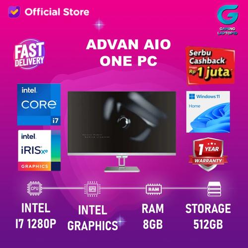 Promo ADVAN AIO ONE PC I7 1280P 8GB 512GB W11 23.8FHD Cicil 0% 3x ...