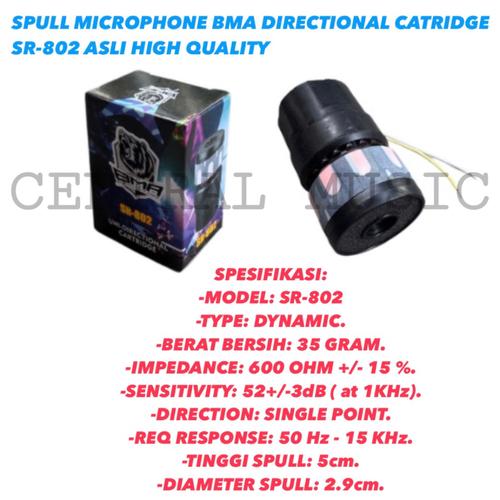 Jual SPULL MICROPHONE BMA DIRECTIONAL CATRIDGE SR-802 ASLI HIGH QUALITY ...