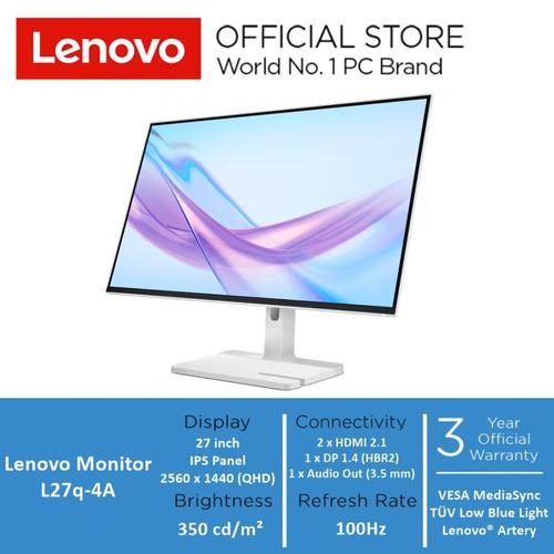 Jual Lenovo Monitor L27q-4A 27" QHD IPS Panel 100Hz Anti-glare ...