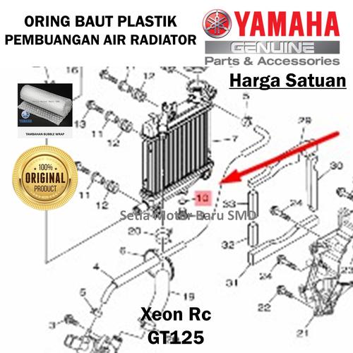 Jual Oring Baut Plastik Pembuangan Air Radiator Xeon Rc Gt 125 Asli ...
