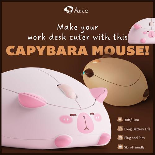 Jual Akko Capybara Mouse Pink - Wireless Mouse - Pink - Jakarta Selatan ...