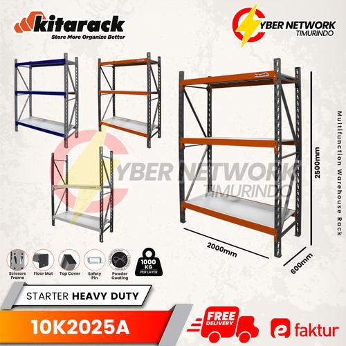 Jual KITARACK Rak Gudang Besi 1 Ton 2.5 Meter Rack Gudang 3 Susun 1 Ton ...