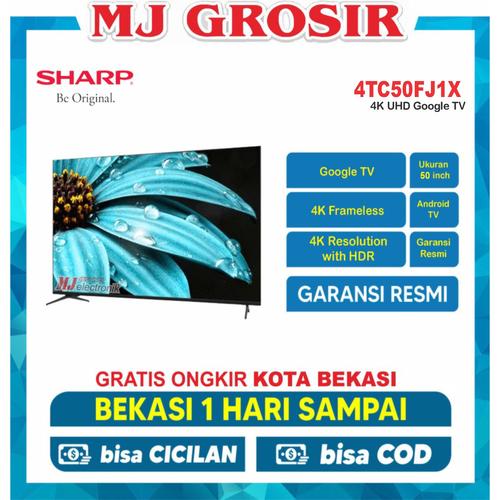 Jual LED TV SHARP 50" 2T-C 50FJ1X 50 INCH ANDROID TV GOOGLE TV - 4TC50FJ1X, dus bawaan - Kota ...