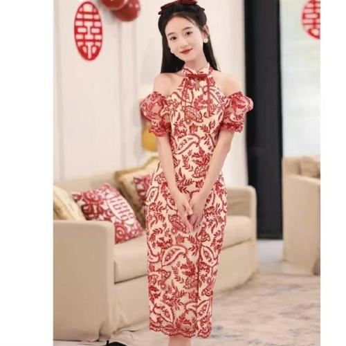 Jual Gorgeous Hua CNY Red Dress - Kota Bandar Lampung - Goldie Clothing ...