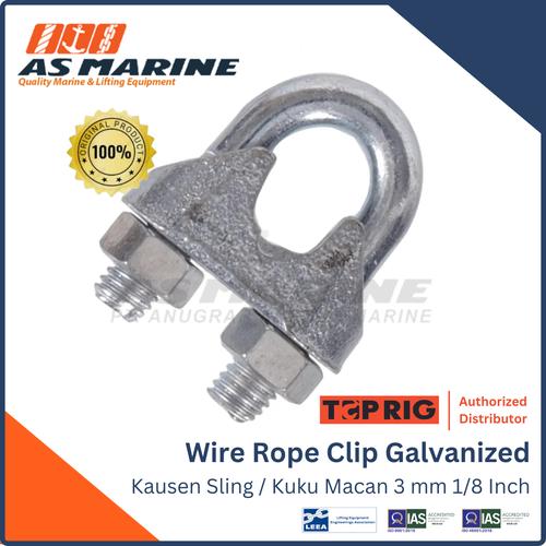 Promo Wire Rope Clip Galvanized 3 mm 1/8 Inch Kuku Macan Klem Sling ...
