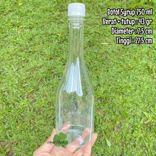 Jual Botol SYRUP 750 ml botol sirup jus botol 750 ml unik PET food ...