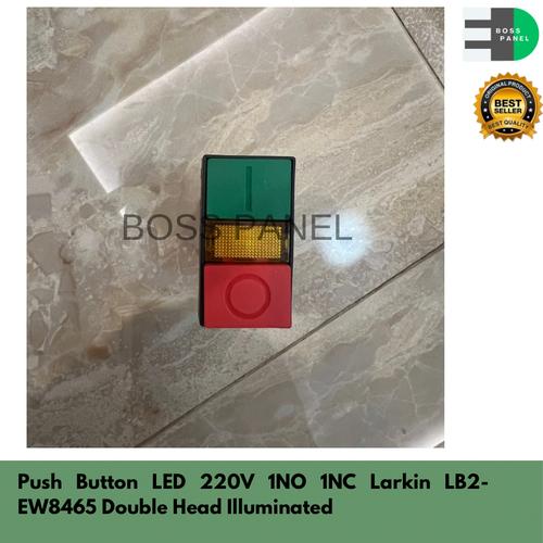 Jual Push Button LED 220V 1NO 1NC Larkin LB2-EW8465 Double Head ...