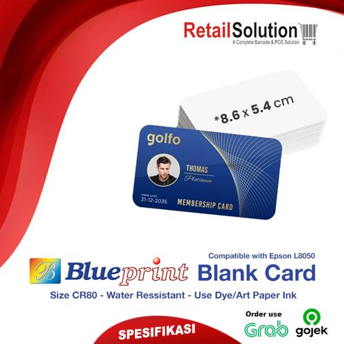 Jual Blueprint Kartu ID Card Putih Polos CR80 Ink Jet Printable - For ...