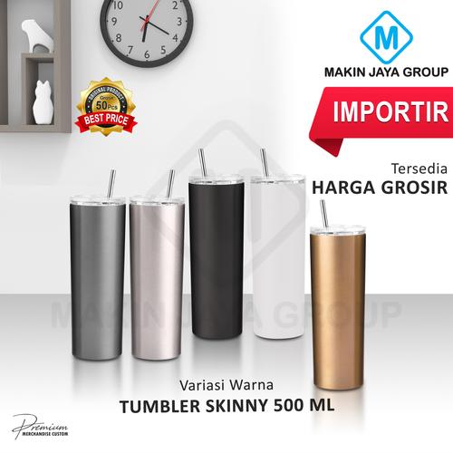 Jual MUG SKINNY 600ml Polos - STAINLESS FREE SEDOTAN STAINLESS ANTI ...