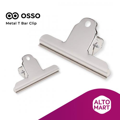 Promo OSSO Metal T Bar Clip Klip Penjepit Kertas Dokumen Silver ...
