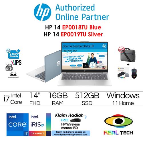 Promo Laptop Hp 14-ep0018tu/0019tu i7-1355U 512GB SSD 16GB Iris Xe Win ...