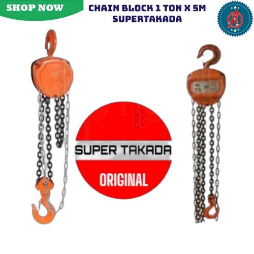 Jual Chain Block 1 Ton x 5 Meter Merk Super Takada / Ameko Hoist Manual ...