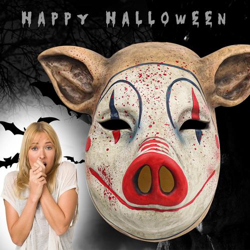 Jual Topeng Halloween Babi Badut Seram Bahan Latex - Kota Tangerang ...