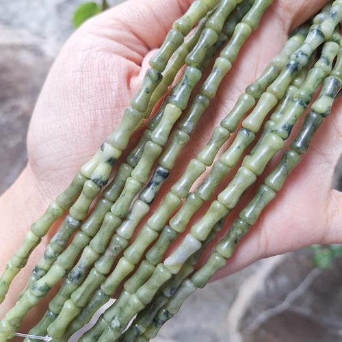 Jual Natural xinyi jade bamboo stick beads | manik batu alam asli ...