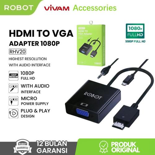 Jual ROBOT RHV20 HDMI to VGA Adapter Converter 1080P Full Hd Adapter ...