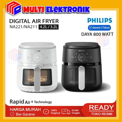 Promo Philips Digital Air Fryer NA221/00 Low Watt 800 Watt Kapasitas 4 ...
