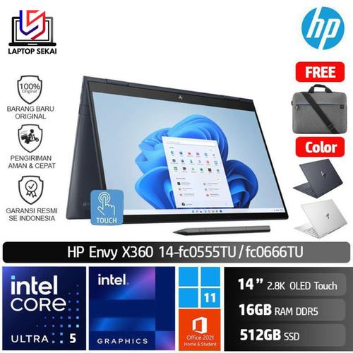 Jual HP Envy x360 14 FC0777TU/FC0888TU Intel Ultra 7-155U/16GB/1TB SSD ...