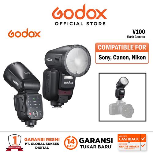 Promo Godox V100 Round Head Flash V-100 Godox Flash - Sony Cicil 0% 3x ...