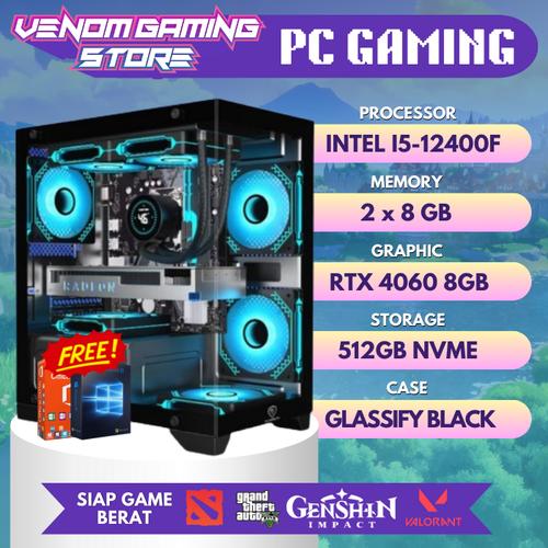 Jual PC Gaming Gen 12 | i5 12400F | RTX 4060 8GB | 16GB DDR4 | NVME ...