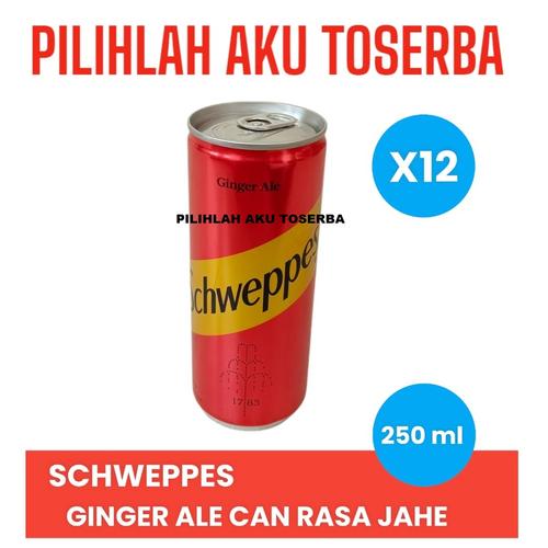 Jual Schweppes Tonic Water GINGER ALE DRINK Kaleng CAN 250 ml - ( HARGA ...