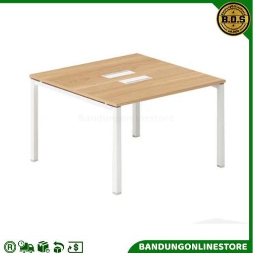 Jual Meja Kantor Workstation Minimalis 2 Seater Cokelat Walnut Sieben ...