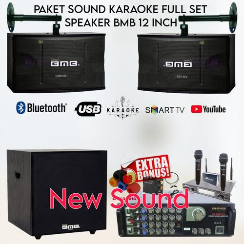 Jual Paket Karaoke Sound System Set Speaker BMB 12 Inch + Subwoofer 12 ...